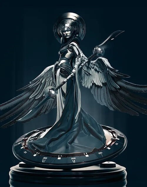 3d Stl Winged Woman, Digital Drawing File, 3d Printer in Print Files ...