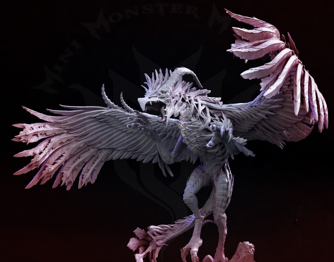 3d Stl Corrupted Phoenix Figure Drawing File,digital Drawing File,3d ...