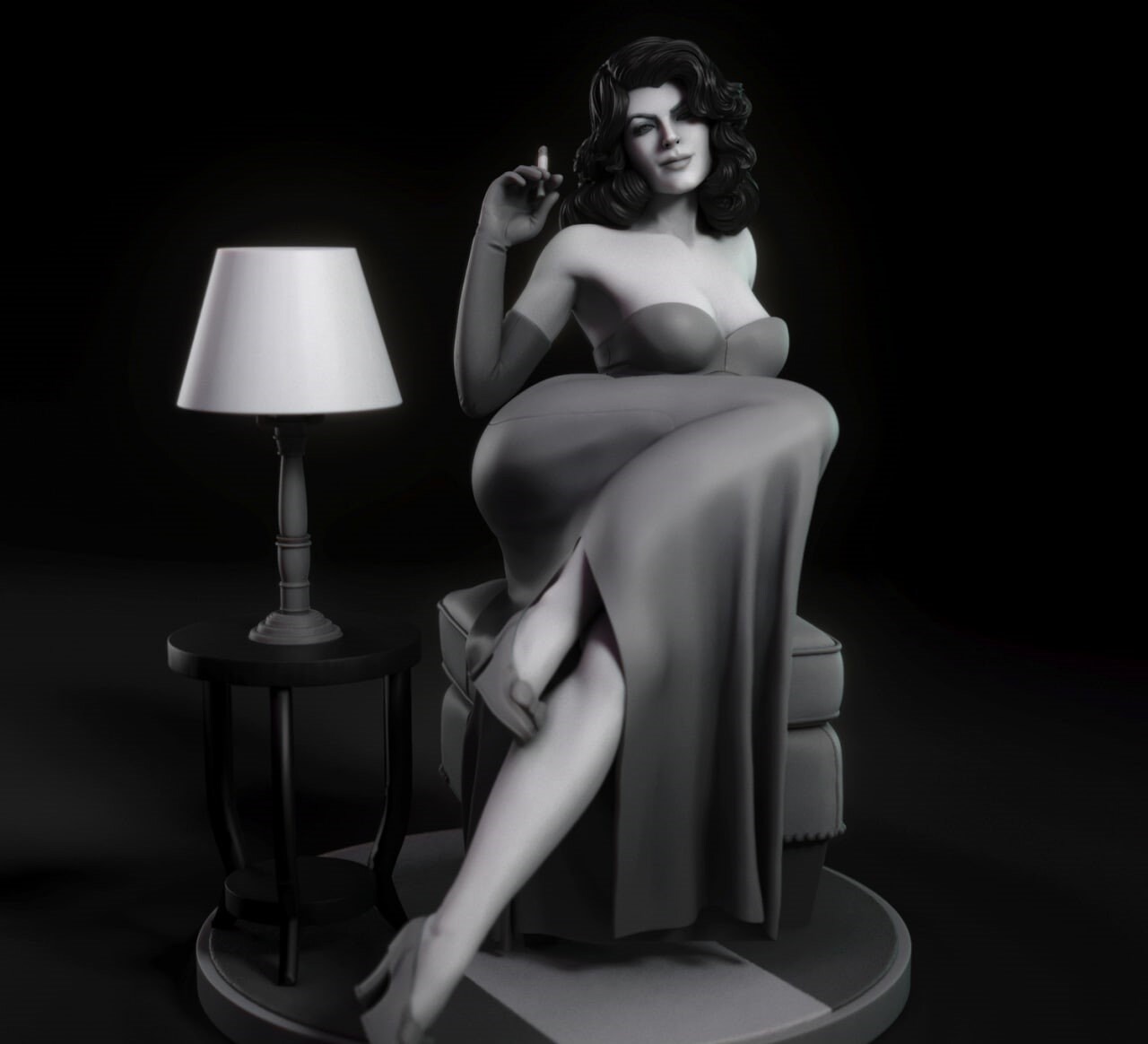 3d Stl Naked Woman Femme Fatale, Digital Drawing File, 3d Printer in Print Files, for 3d Printer ...