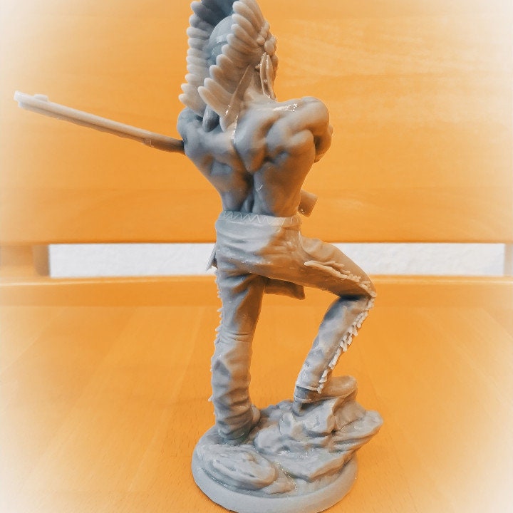 3d Stl Indian Warrior Figure Drawing File,digital Drawing File,3d ...