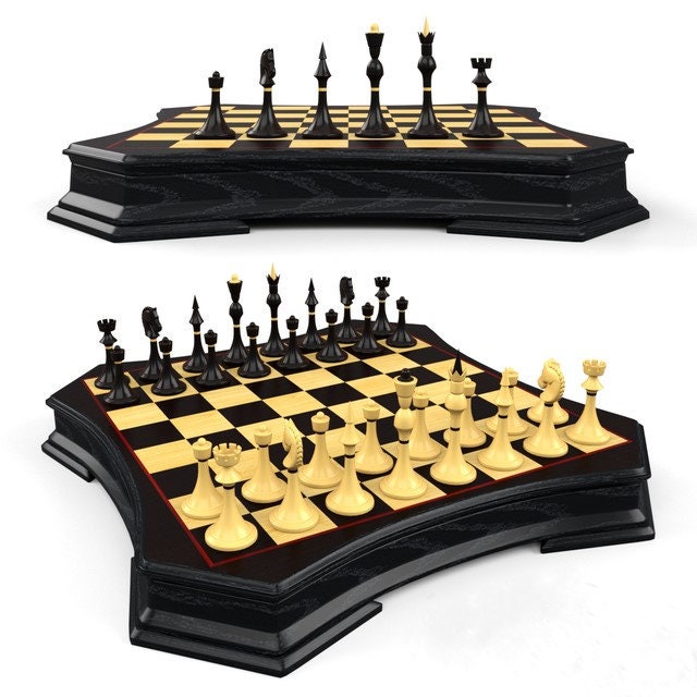 3d Stl Chess Set Drawing File,digital Drawing File,3d Printer in Print ...