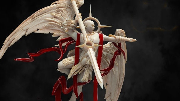 3d Stl Fallen Angel Figure Drawing File,digital Drawing File,3d Printer ...