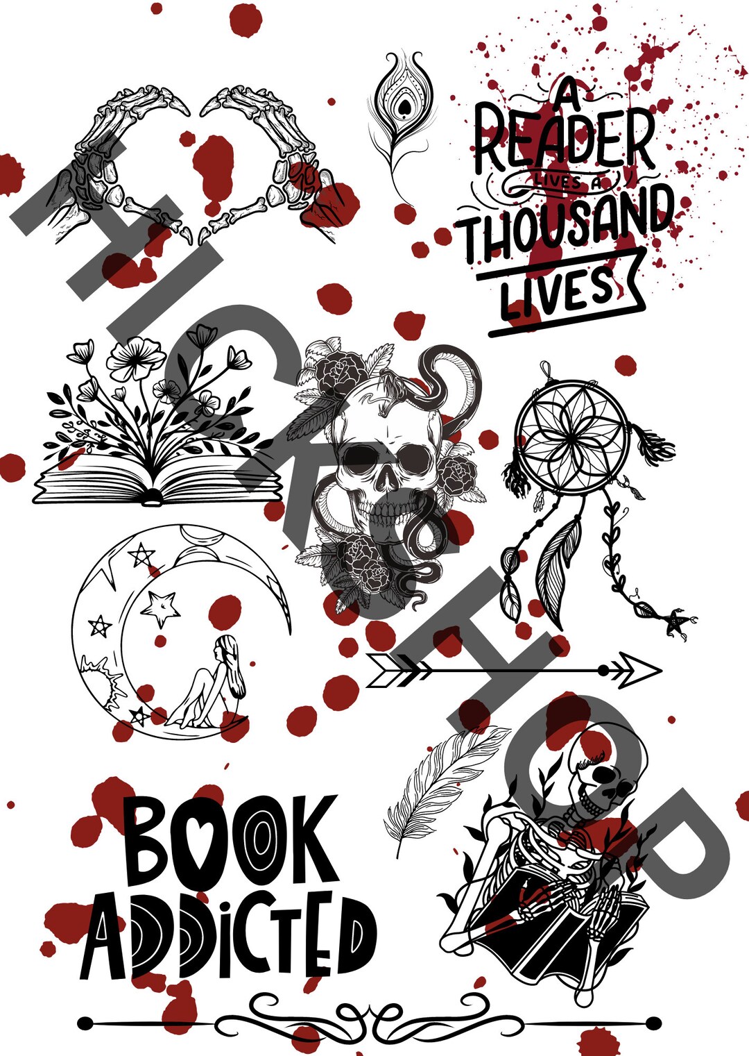 Dark and Bloody PRINTABLE Kindle Insert - Etsy