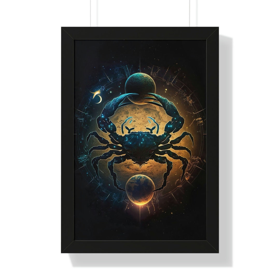 Zodiac Wall Art Cancer Extra Astrology Moon Stars Sign - Etsy