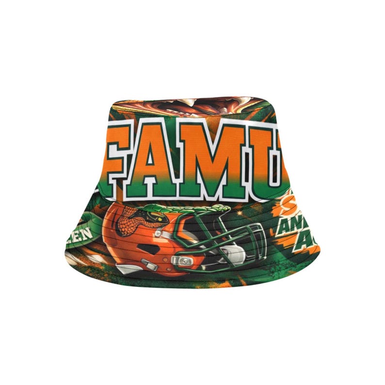 Famu Bucket Hat, Rattlers, Orange and Green - Etsy