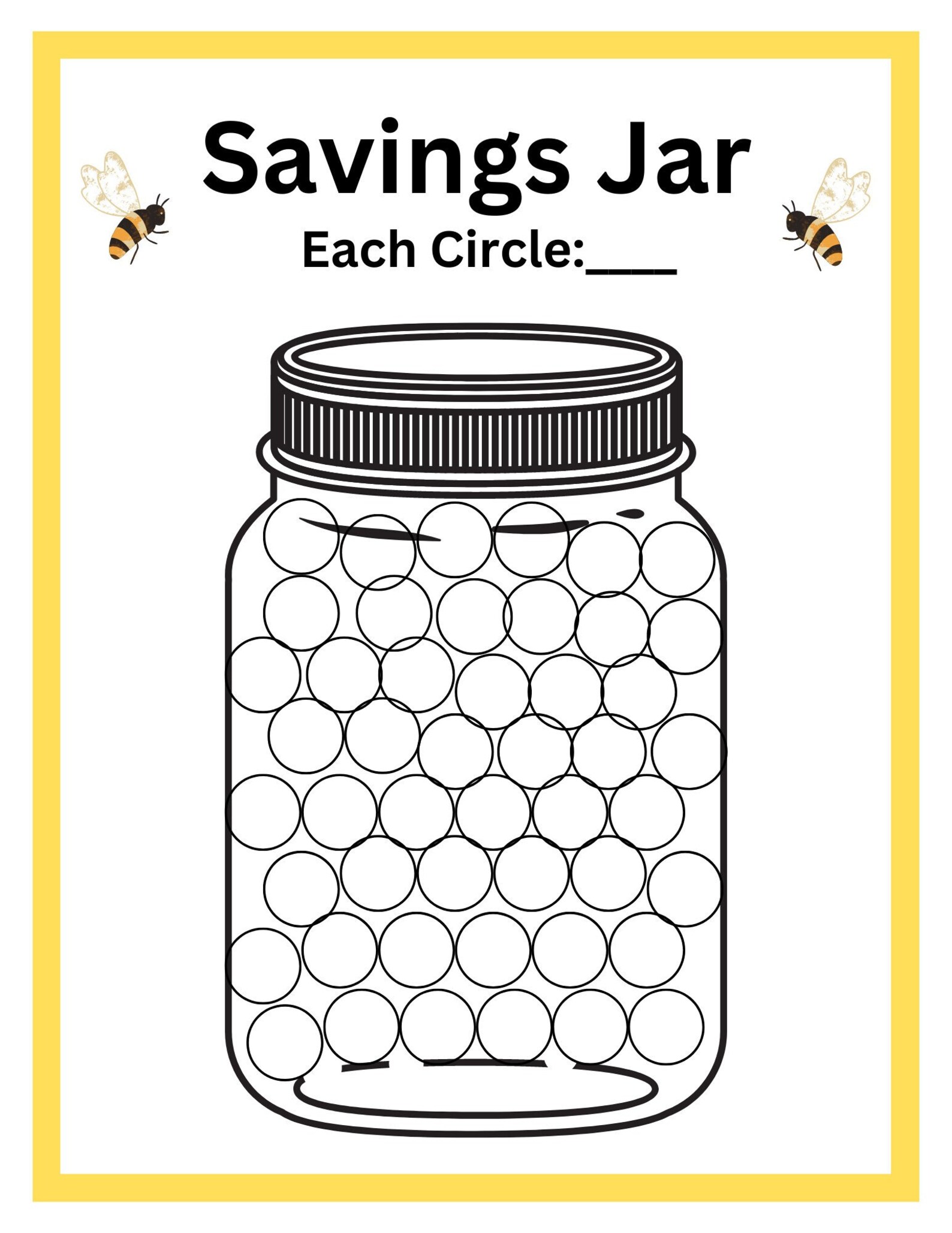 Savings Challenge Jar/ Saving Money/ Budgeting/ Cash Envelope System ...