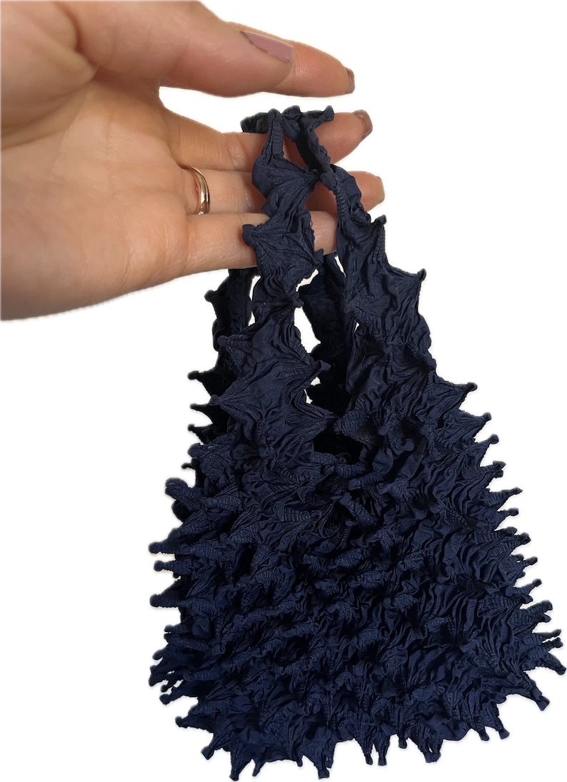 Stretchy Tote Bag Japanese Shibori Tie Dye Expandable Handcrafted ...