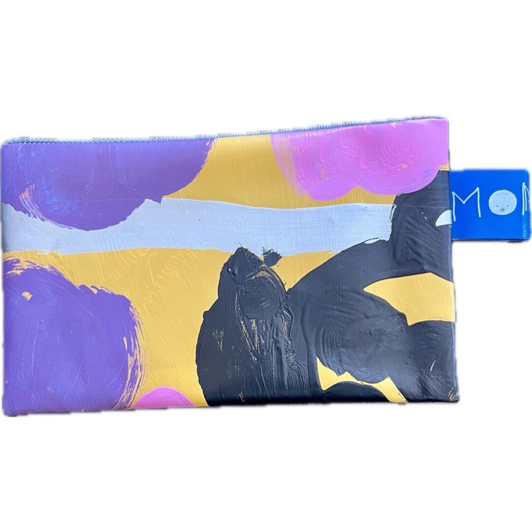 Artistic Painting Vibrant Color Handcrafted Pouches Upcycled Waterproof ...