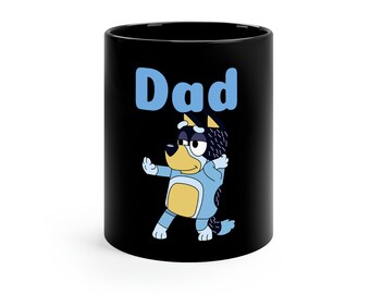 Bluey Bandit Dad Era Coffee Mug, Bluey Dad Cup, Bluey Bingo Family Mug ...