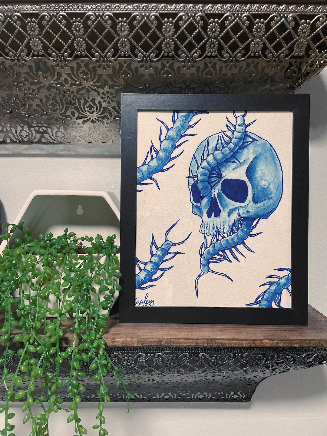 Original Framed Skull Portraits - Etsy