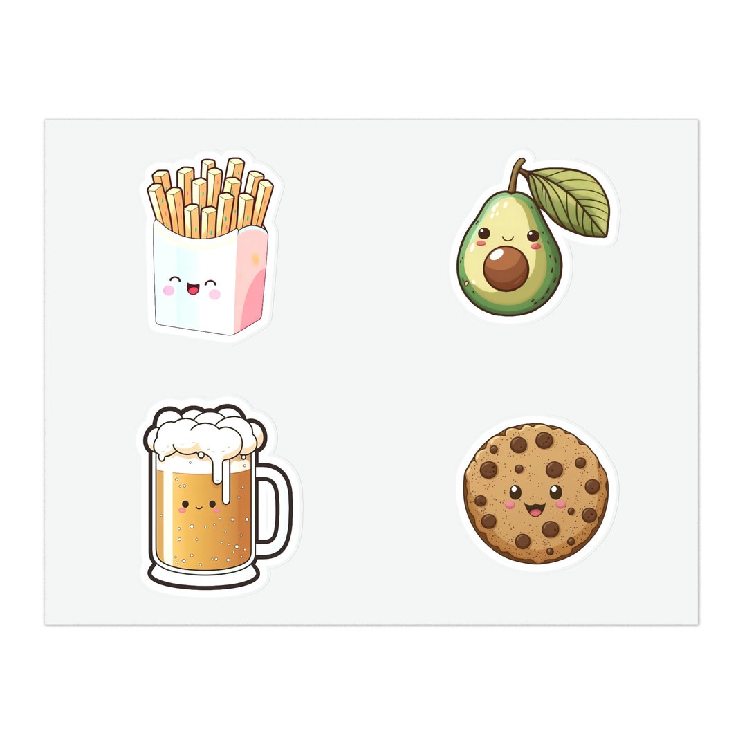 Kawaii Food Sticker Sheet - Etsy