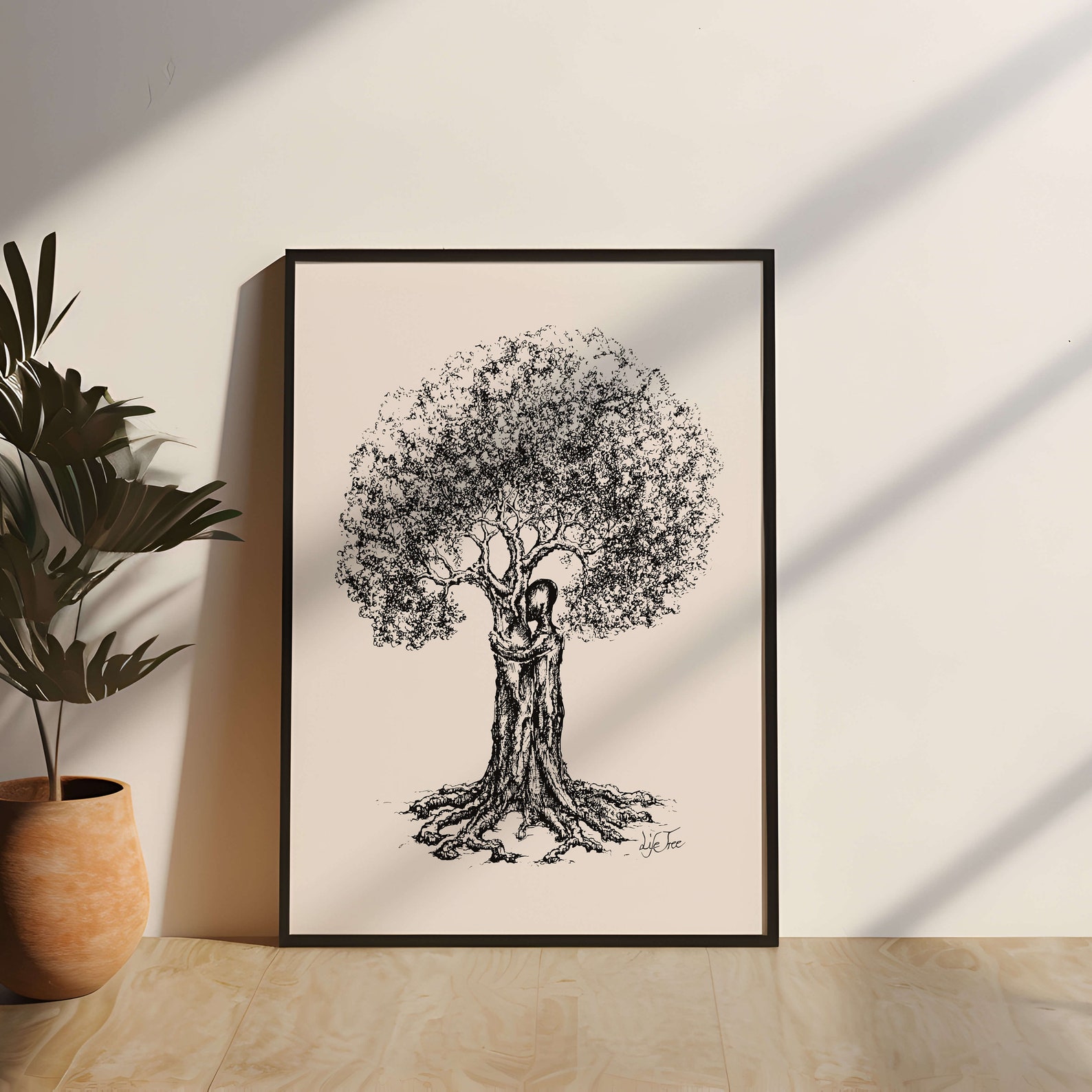 Poster Wallart for Bedroom / Living Room "treehugger" Life-tree Artist ...