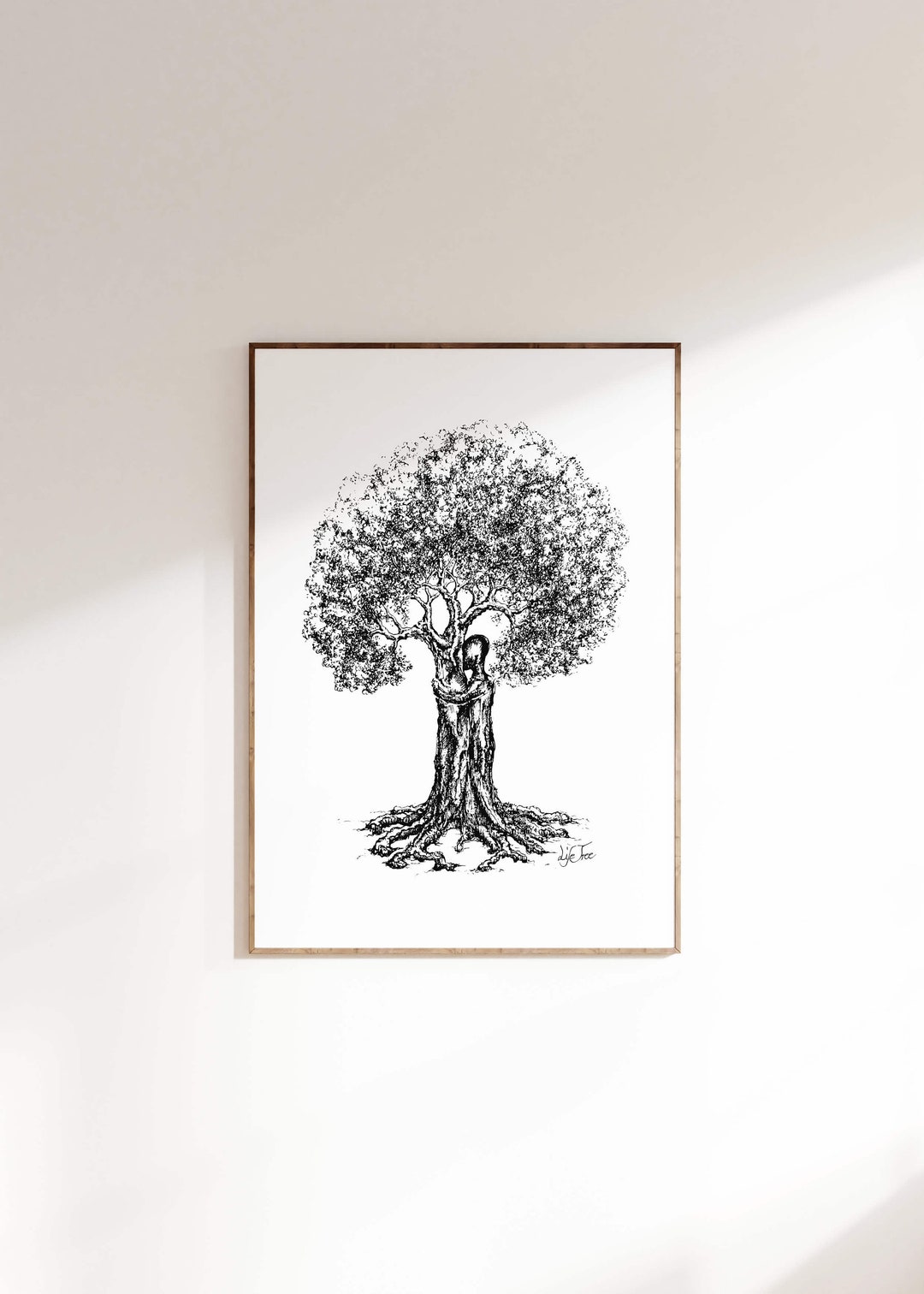 Poster Wallart for Bedroom / Living Room "treehugger" Life-tree Artist ...