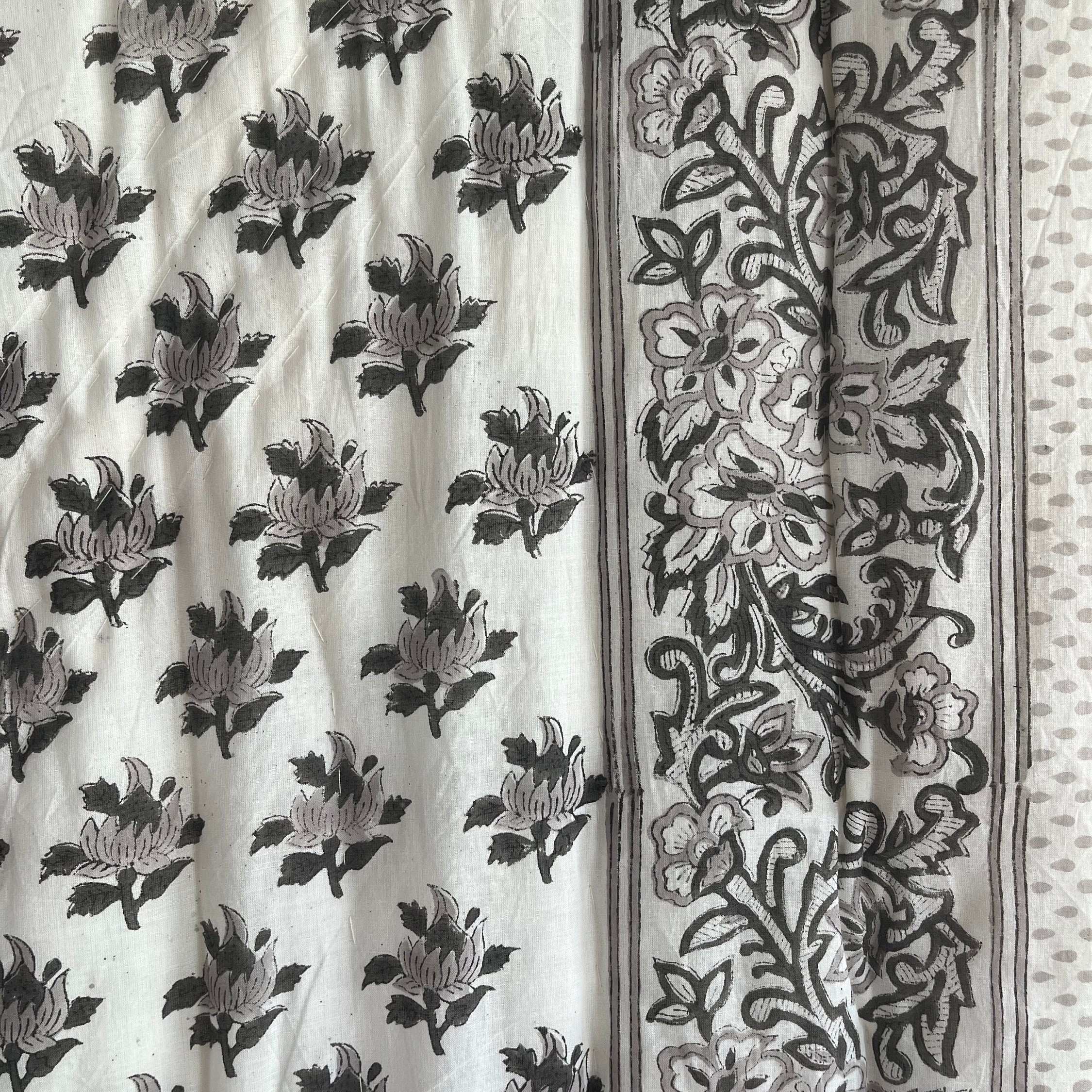 Traditional indian Quilt Block Print light Weight Queen - Etsy