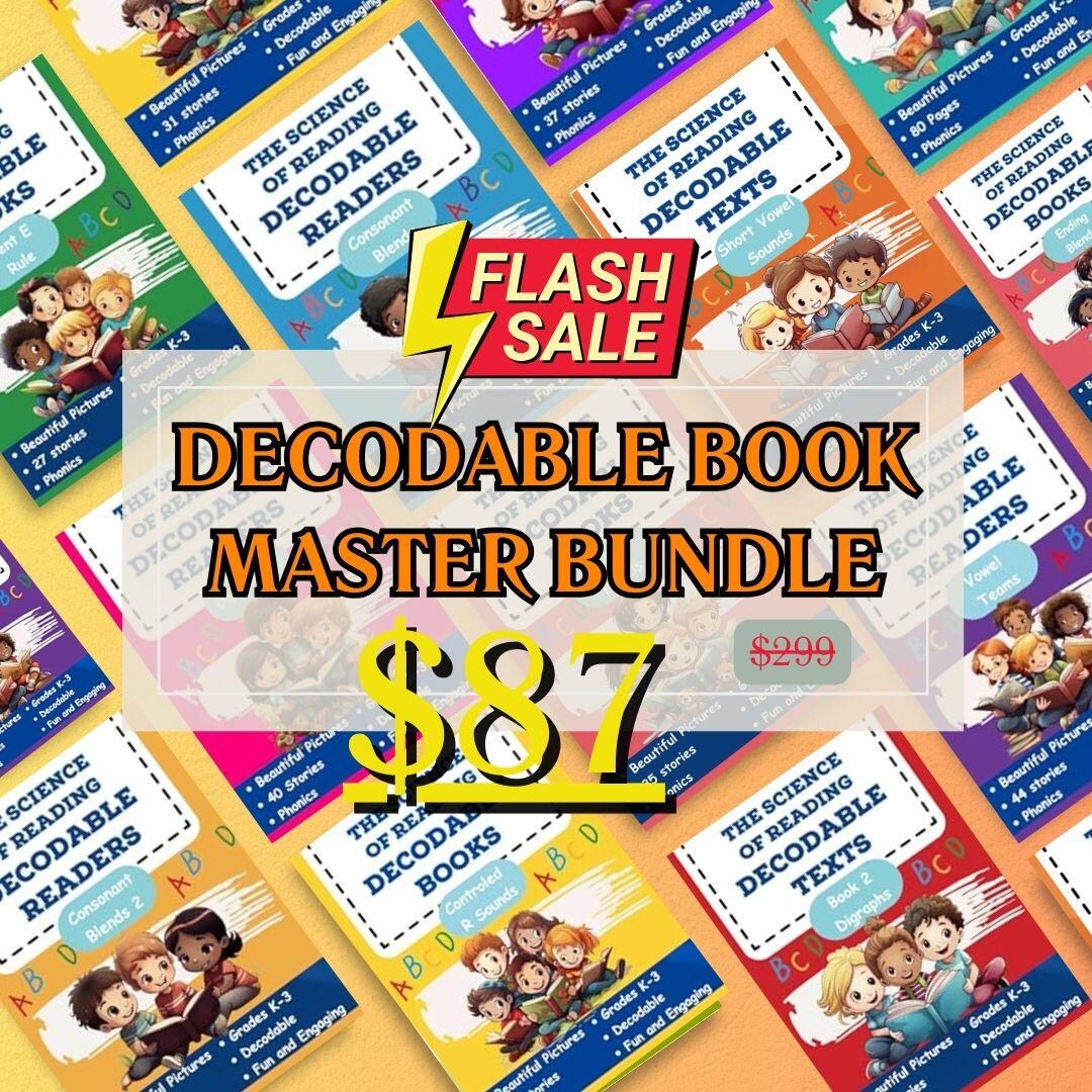 Decodable Readers Bundle- Short Vowels, Digraphs, Consonant Blends ...