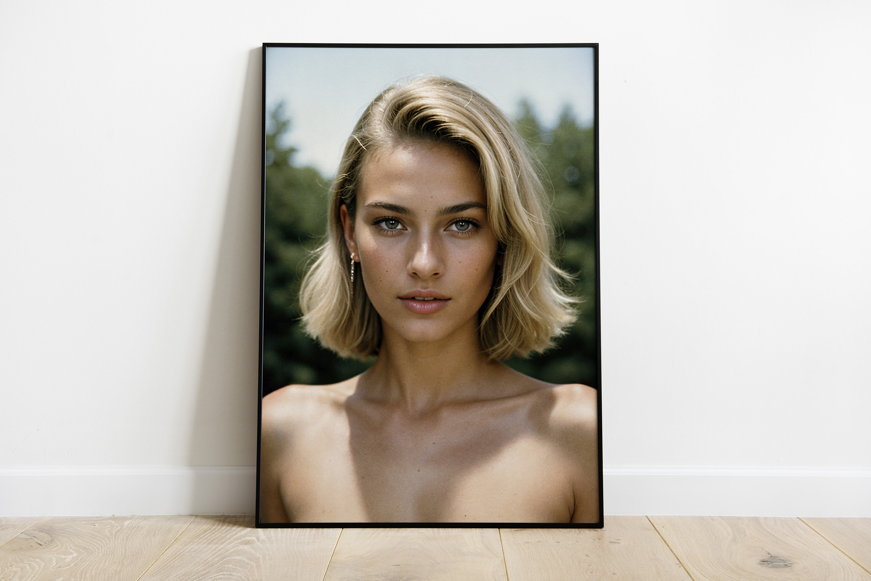 Portrait of Women in Woods, Film Photography, Vintage Print, Fashion ...