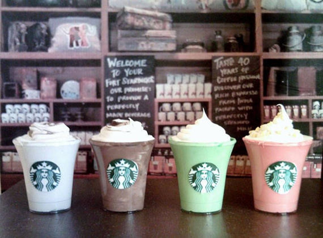 1/3 Scale Four Starbucks Frappucino Miniature Toy Drinks Photography ...