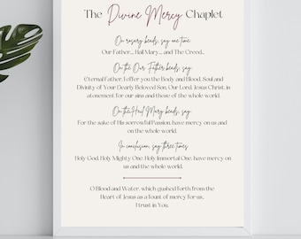 The Chaplet of Divine Mercy, Instant Download, Printable Divine Mercy ...