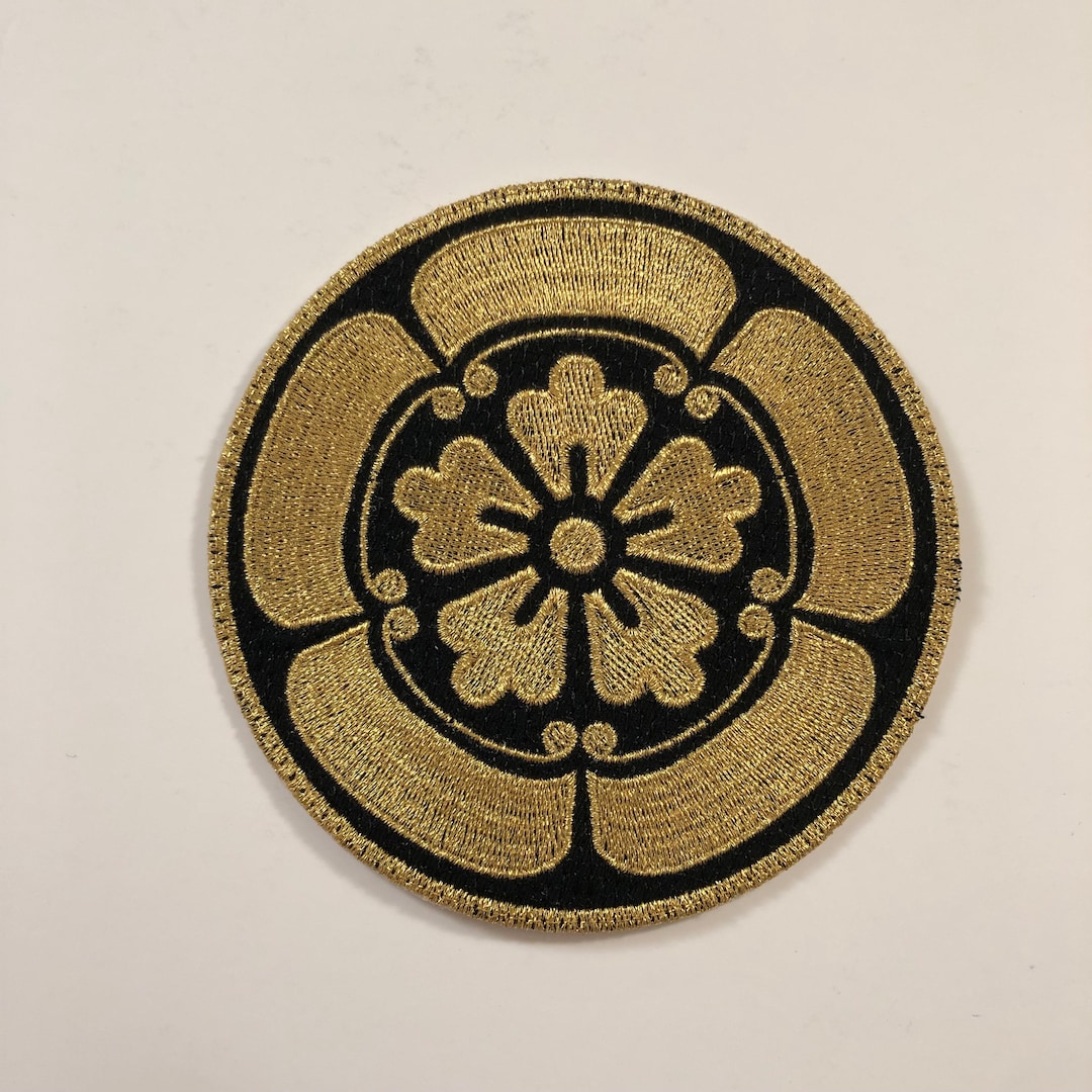 Nobunaga Oda Metallic Embroidered Patch Japanese Kamon Crest - Etsy