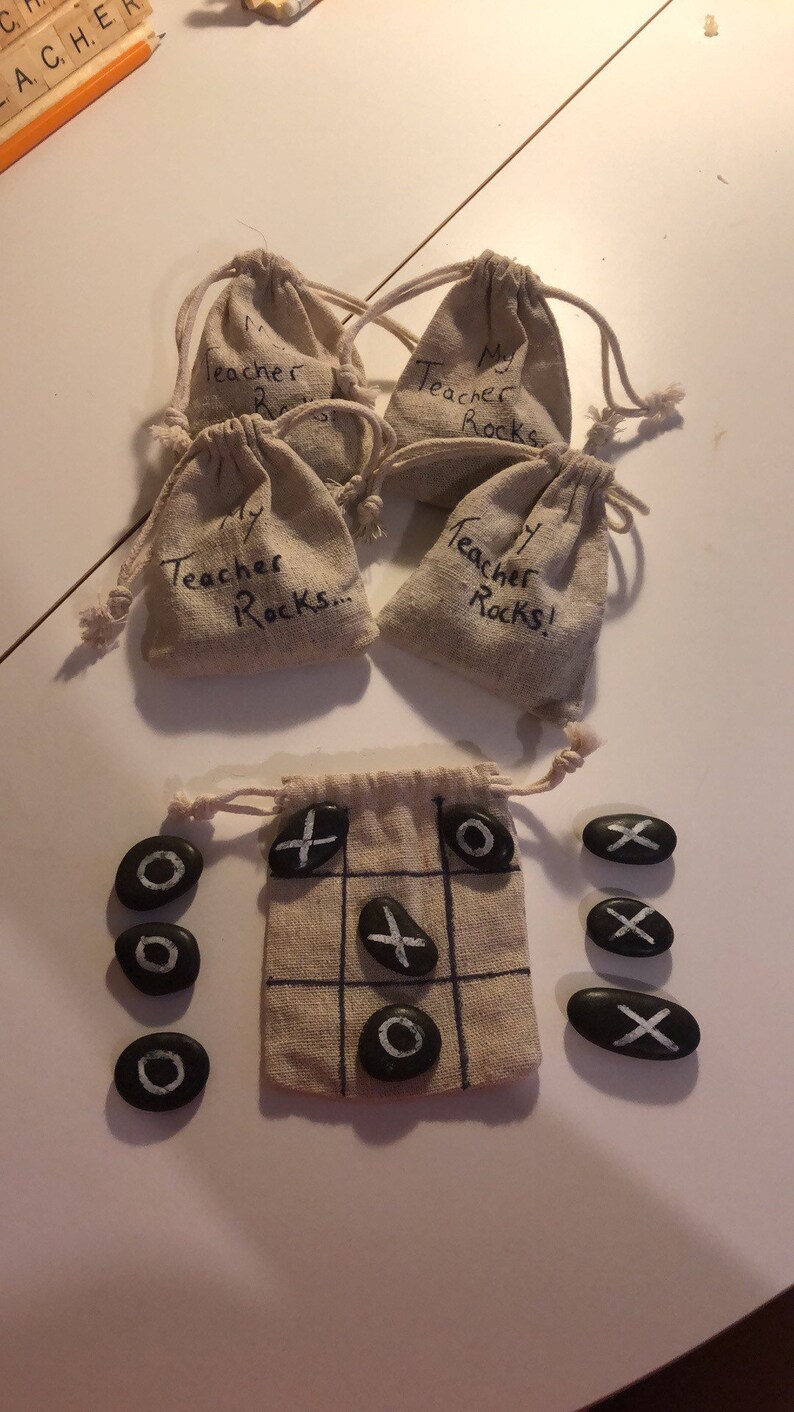 Noughts and Crosses Pebble Game - Etsy