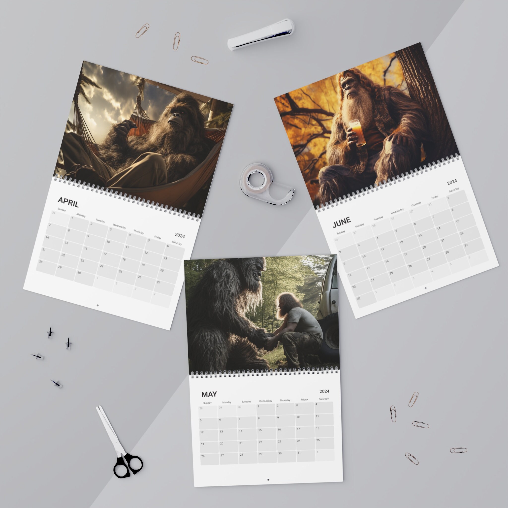 Bigfoot Calendar (2024) - Etsy