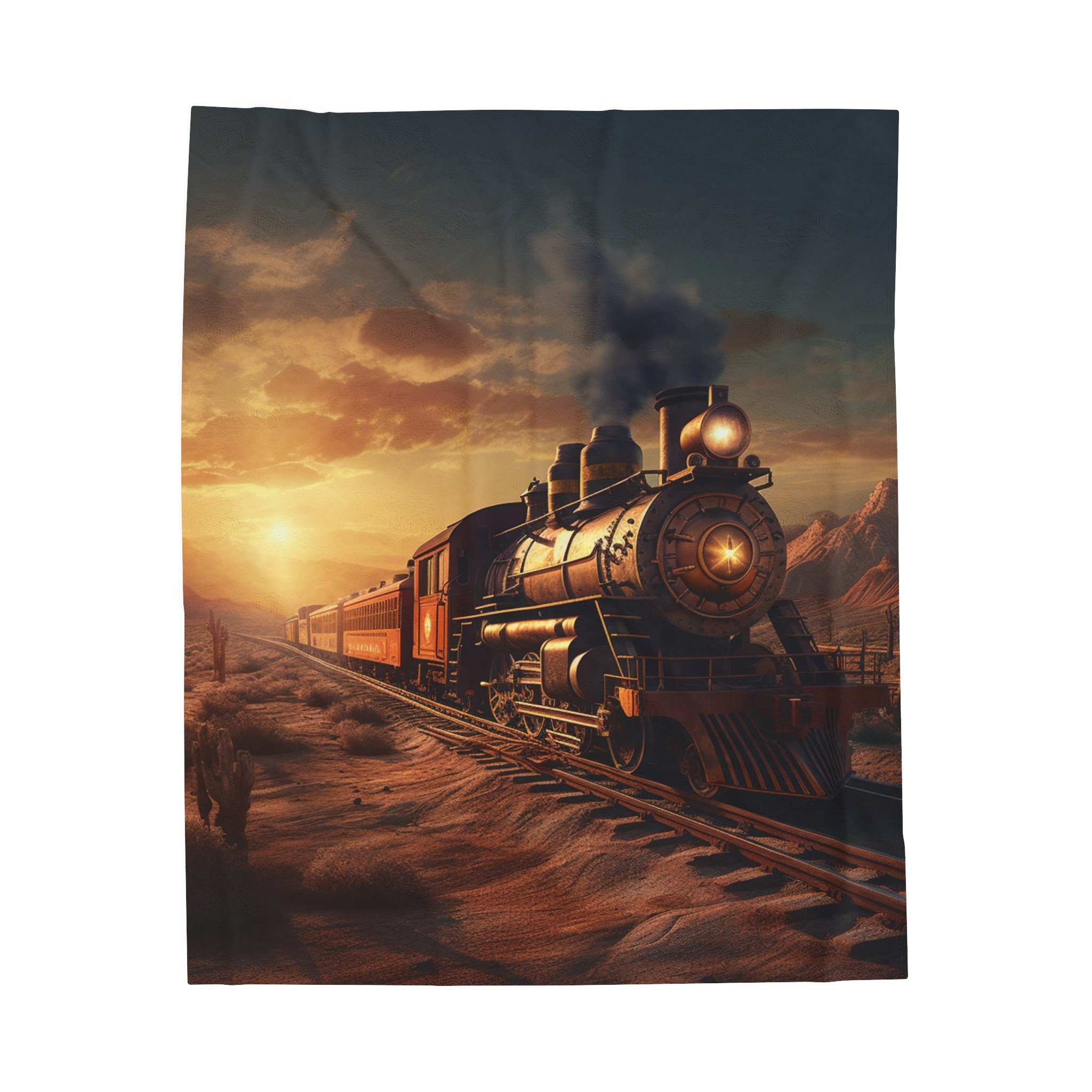 Train Plush Blanket - Etsy