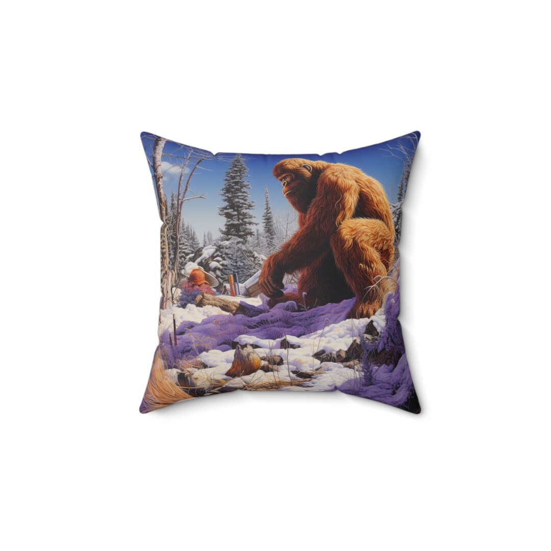 Bigfoot Winter Pillow - Etsy