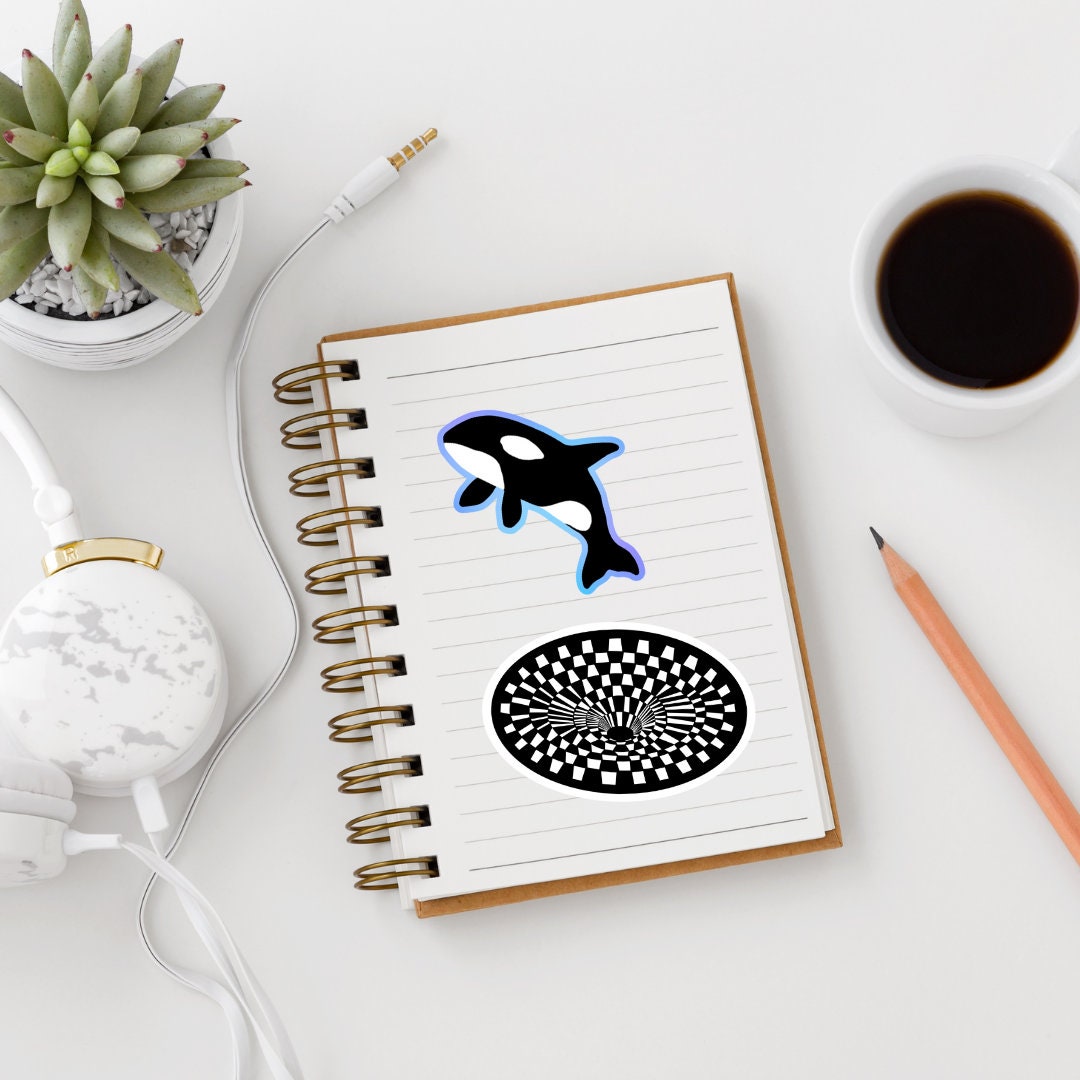 Psychedelic Optical Illusion Sticker Trippy 3D Hole Sticker for Water ...