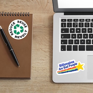 Billionaires Are Bad People Sticker | Progressive Leftist ...