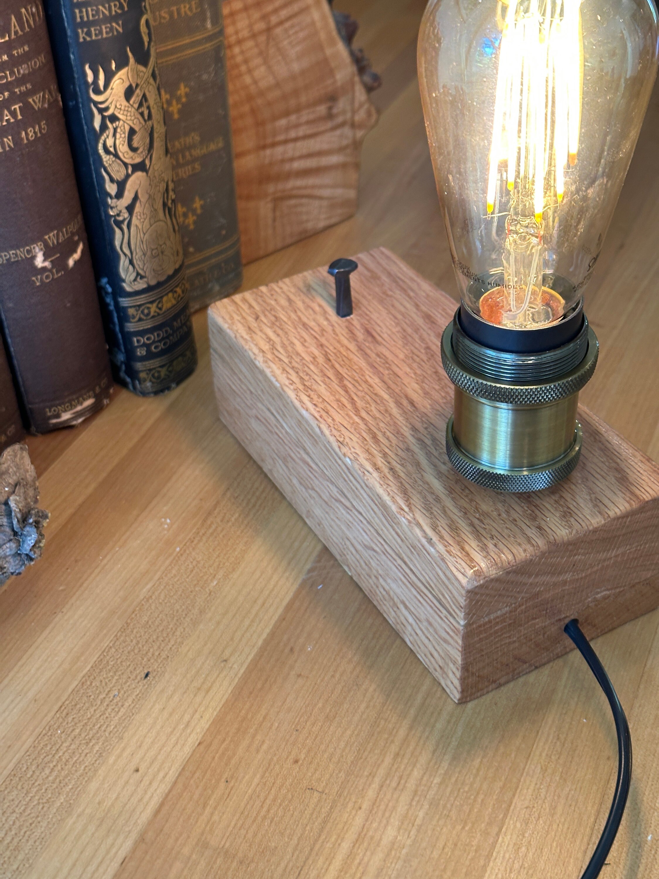 Reclaimed Oak 3 Way Touch Lamp - Etsy