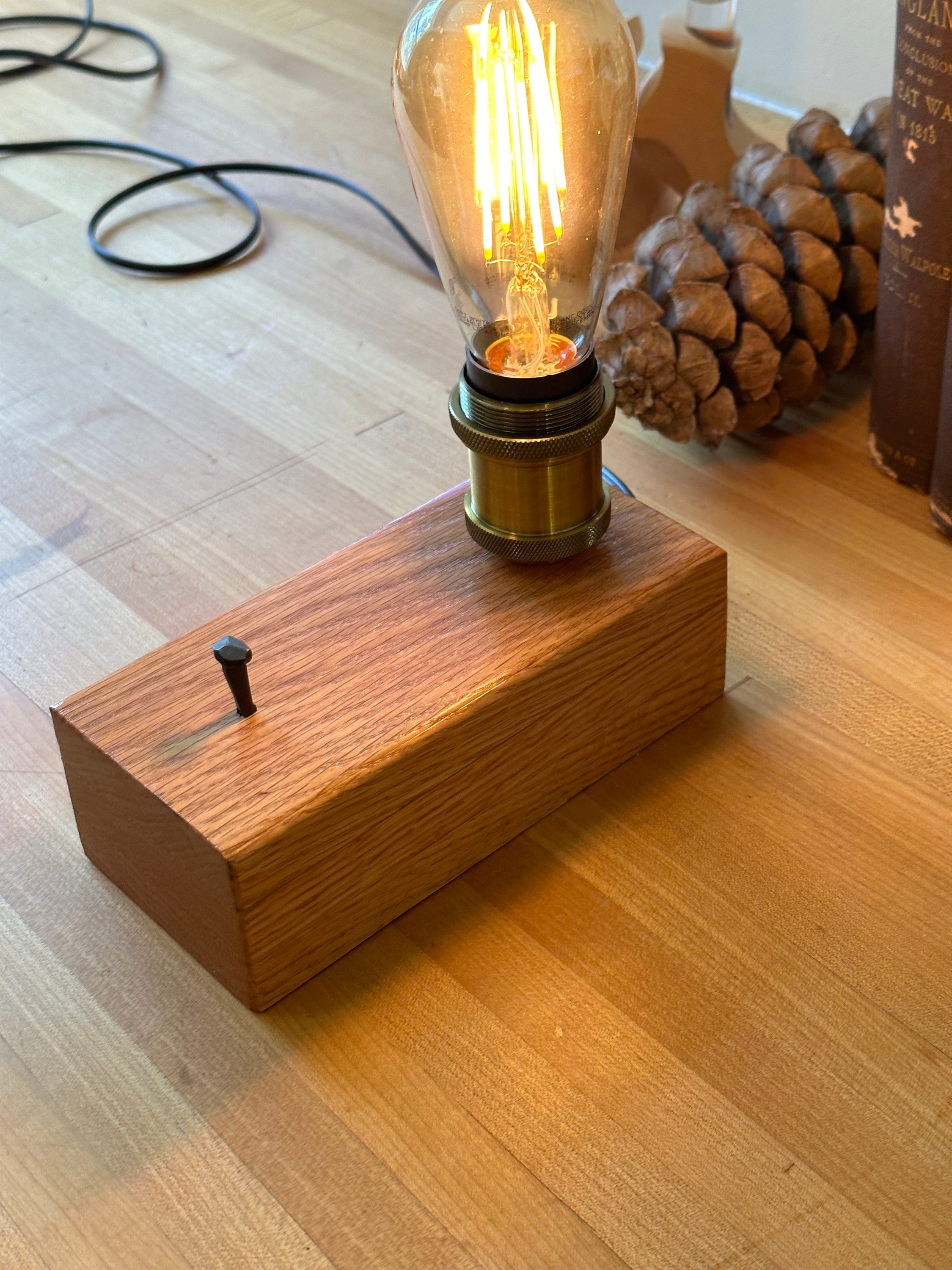 Reclaimed Oak 3 Way Touch Lamp - Etsy