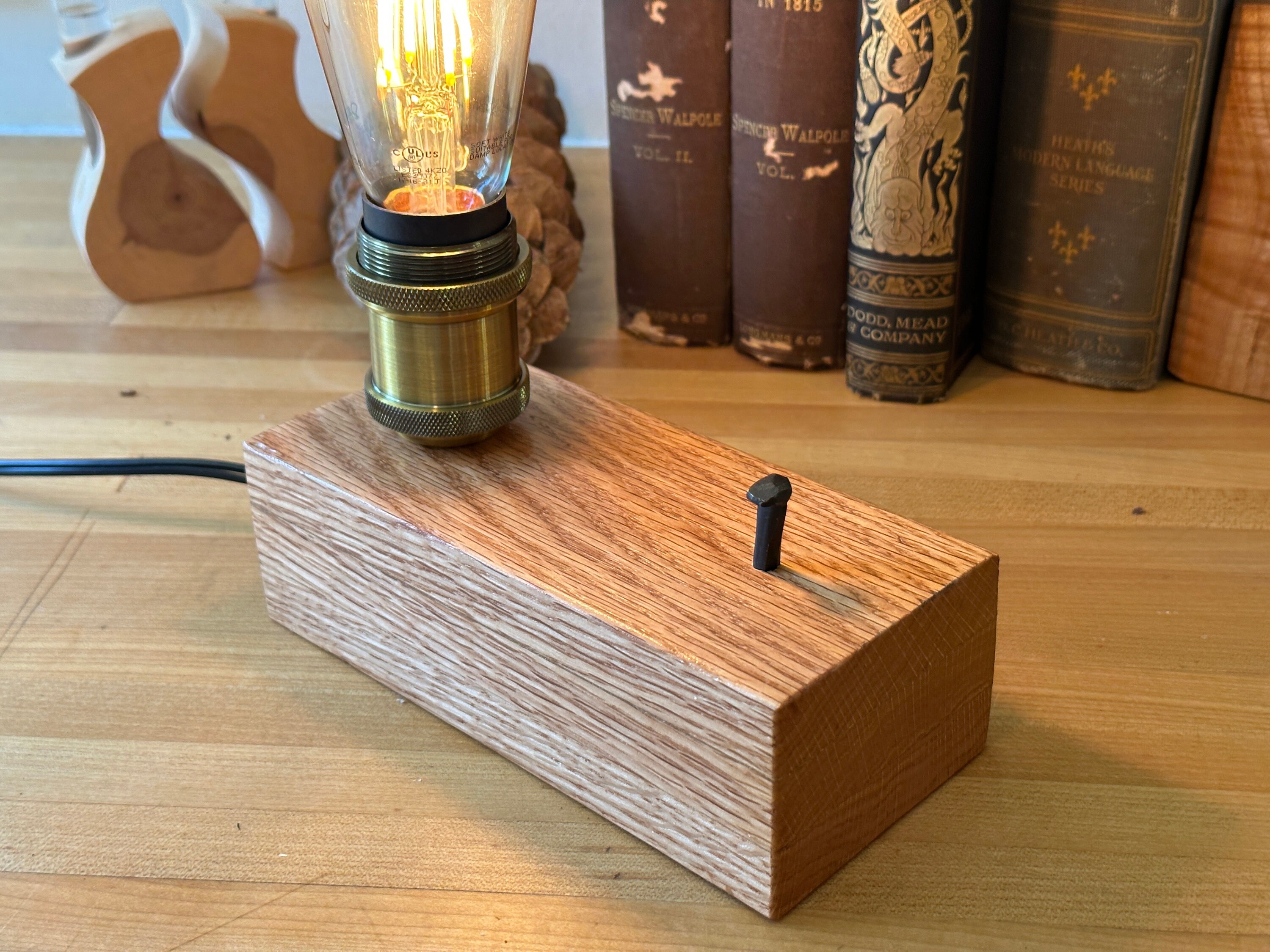 Reclaimed Oak 3 Way Touch Lamp - Etsy