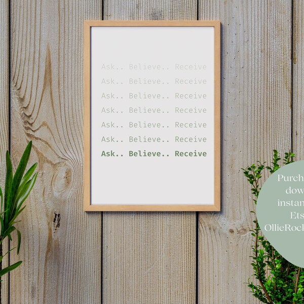 Ask and Receive - Etsy