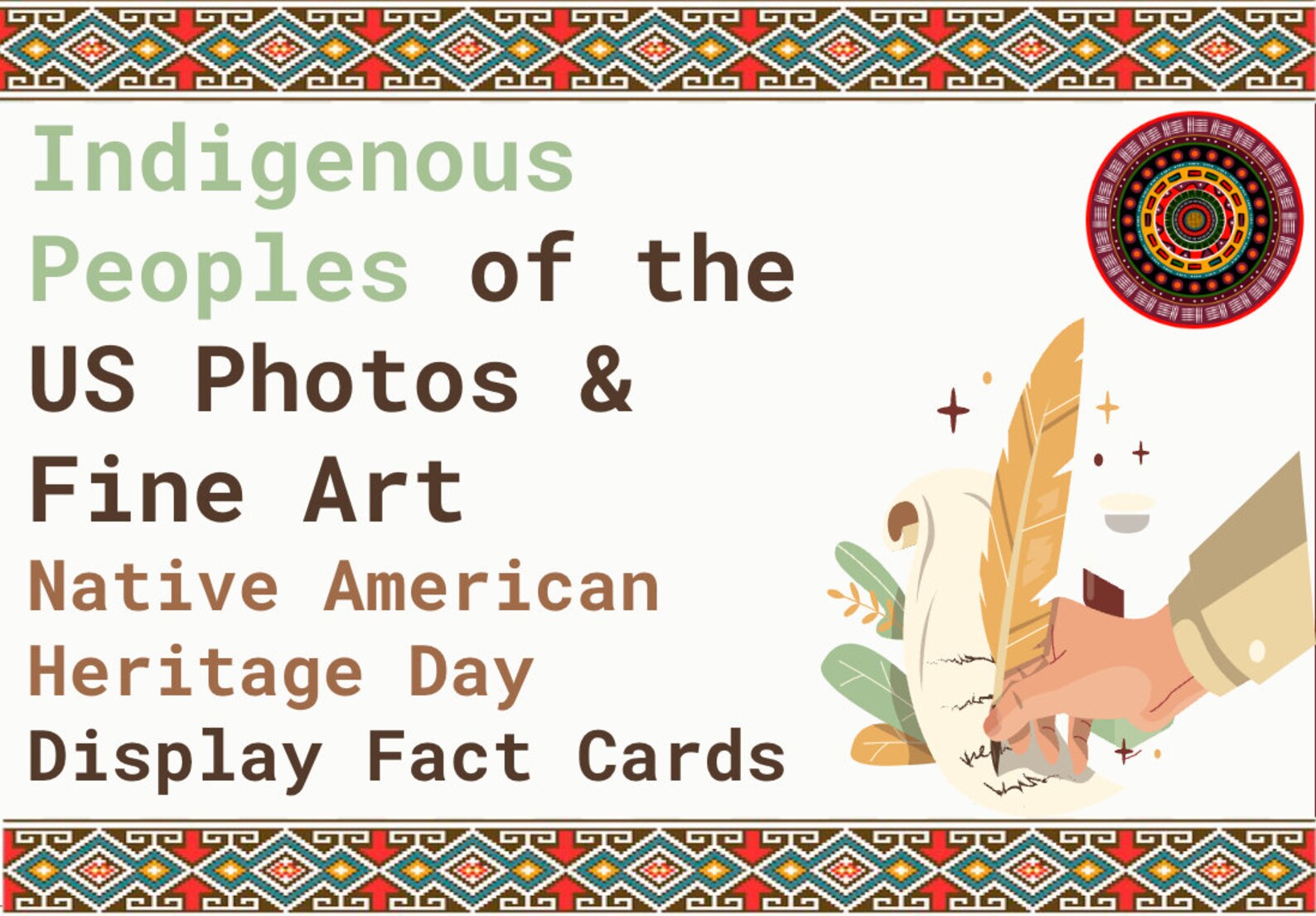 Indigenous Peoples of the US Art & Photo Display Powerpoint - Native ...