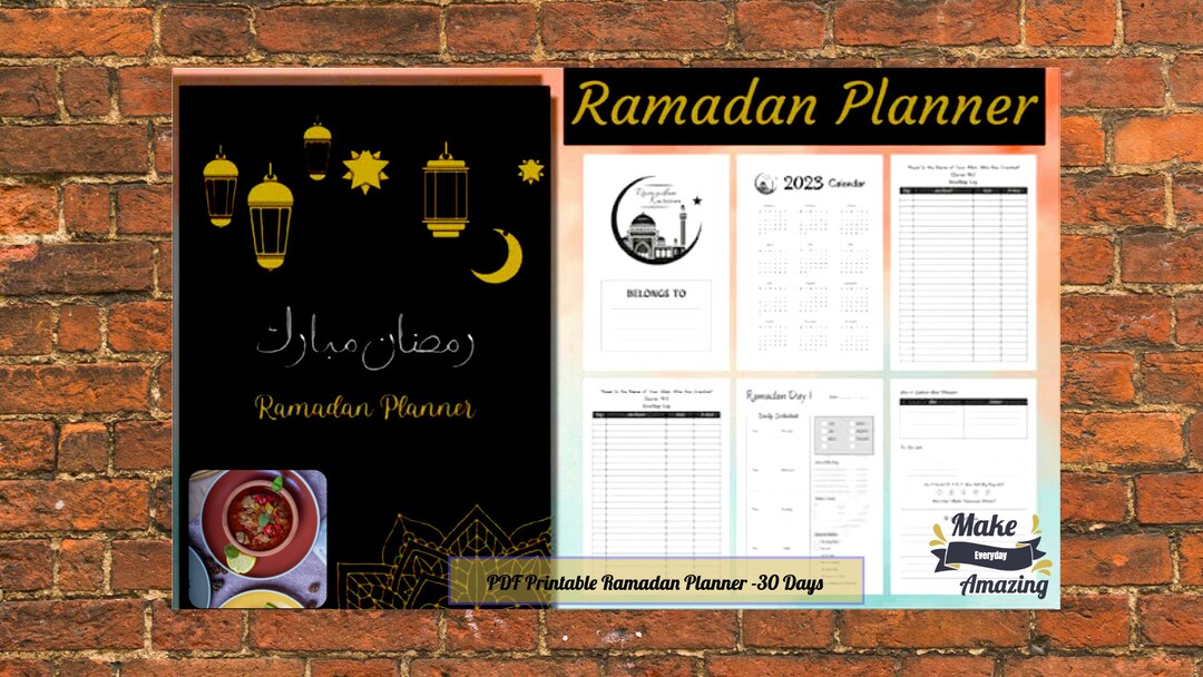 Create a 30-day Ramadan Planner to Track Prayers, Meals, Verses & More ...