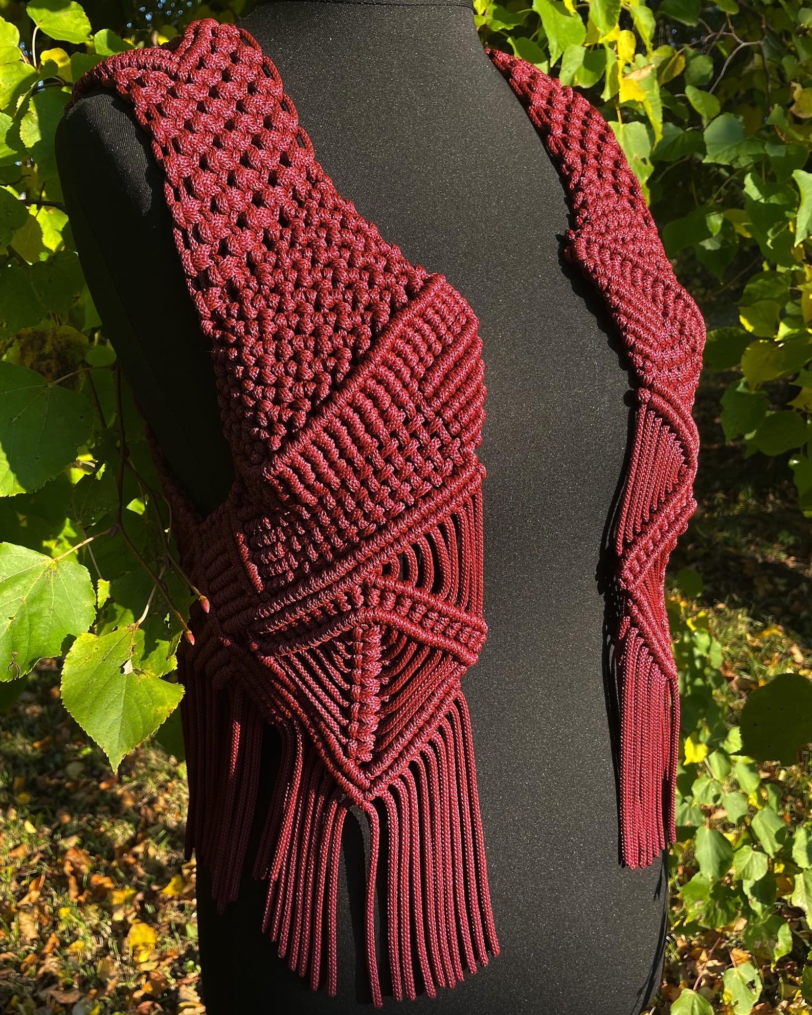 Handmade Macrame Vest, Festival Top, Country Style Clothing, Cowgirl ...