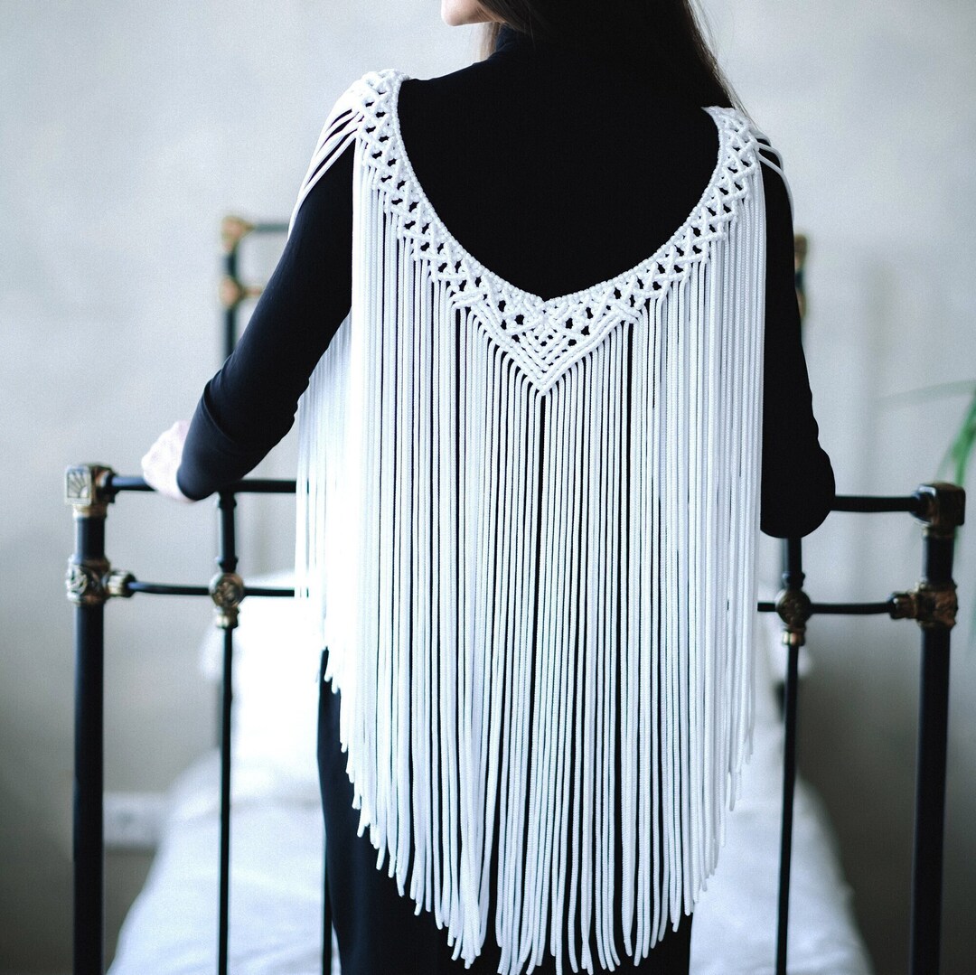Macrame White Colour Top, Honeymoon Clothing, Exclusive Outfit, Beach ...