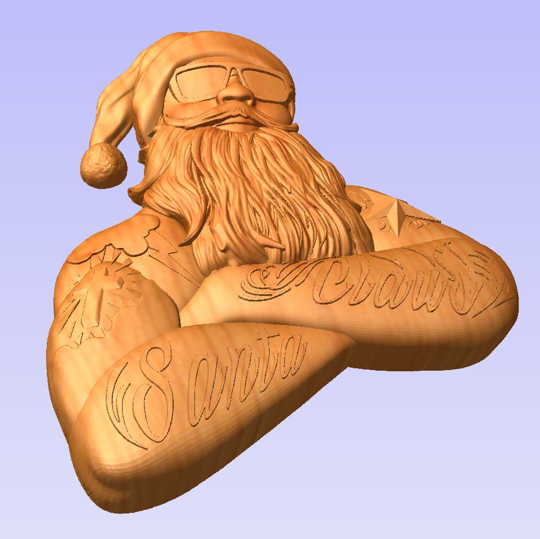 Santa With Tattoos - Etsy