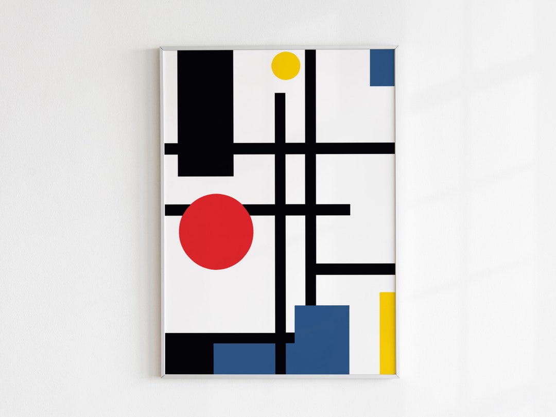 Composition E: Inspired by Piet Mondrian Bold Modern Art - Etsy