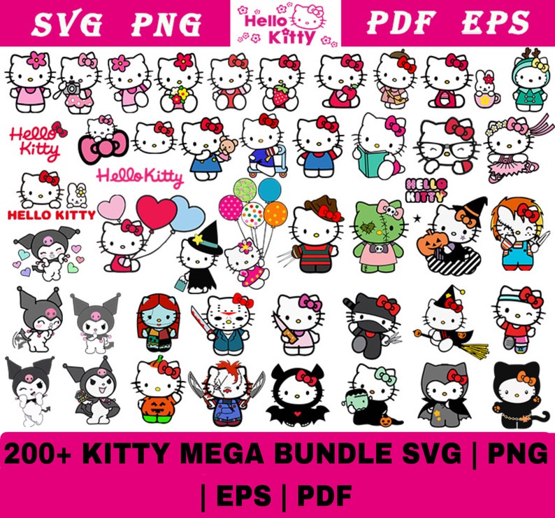 Kawaii Kitty Svg Kawaii Kitty Svg Bundle Cute Cat Svg - Etsy Canada