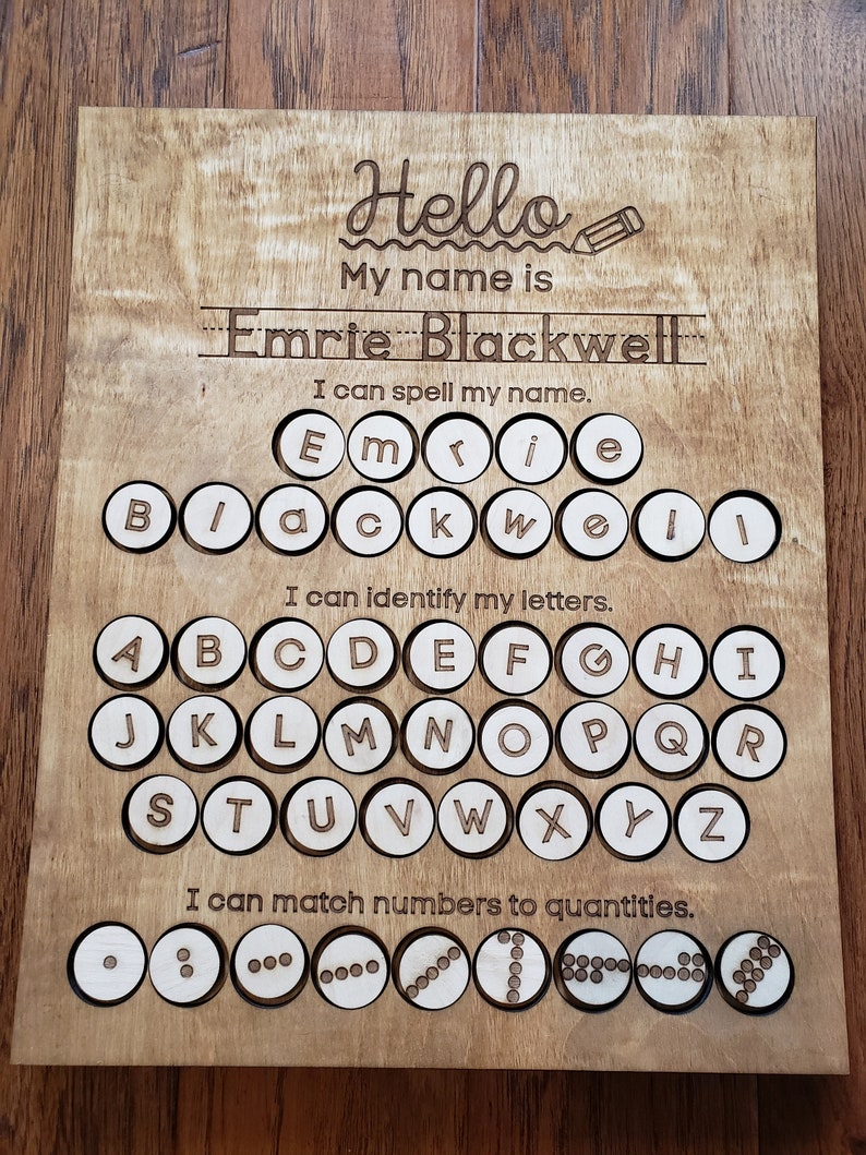 Preschool Learning Board - Etsy