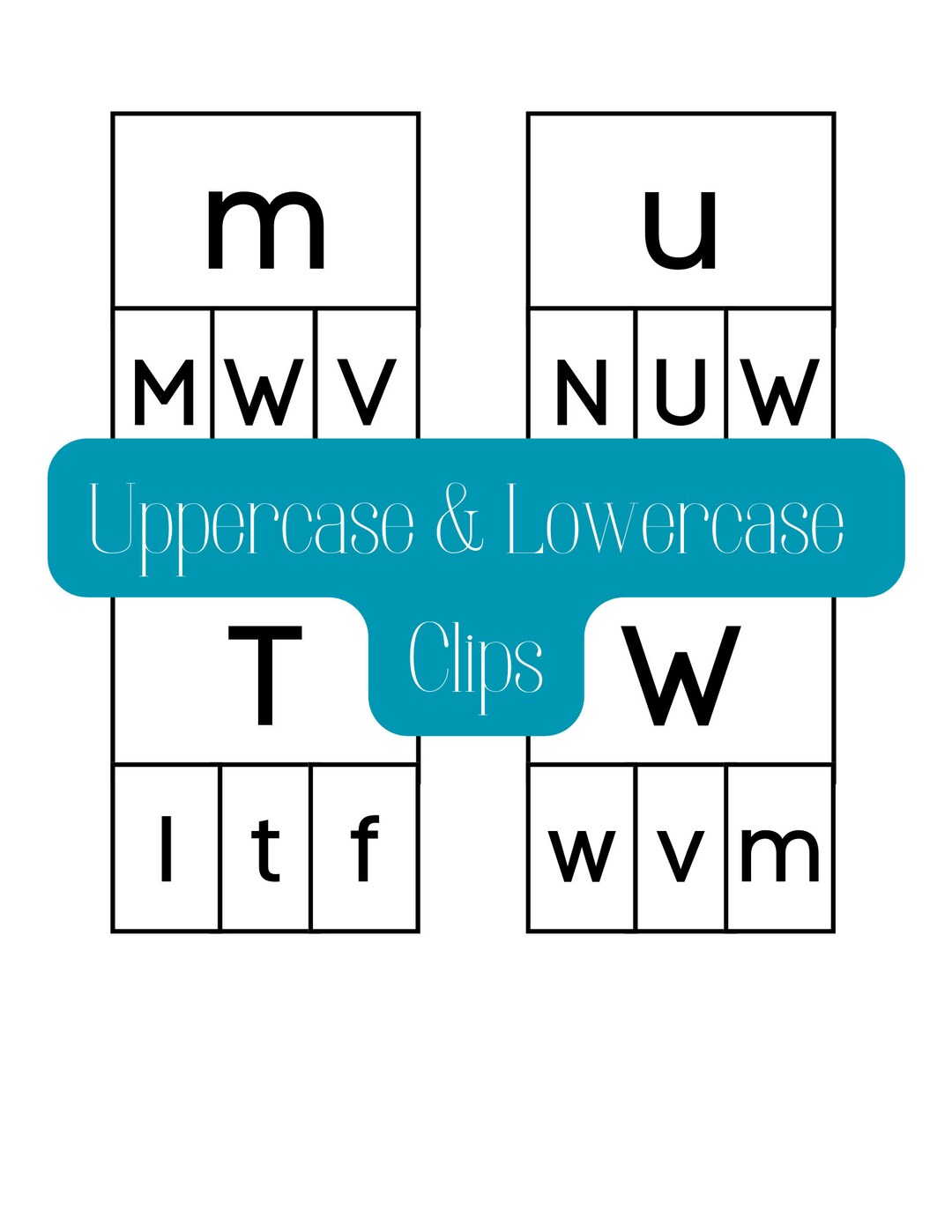 Uppercase & Lowercase Letter Practice Clip Cards - Etsy