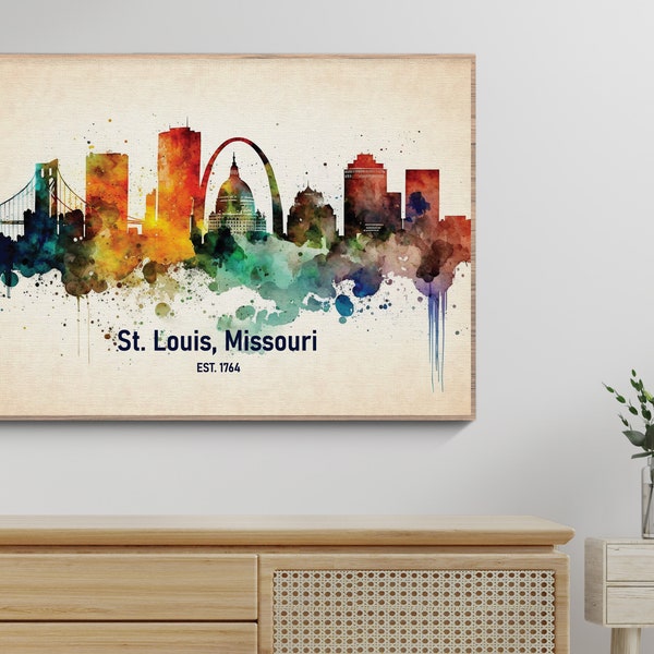 St. Louis Skyline Wall Art - Etsy