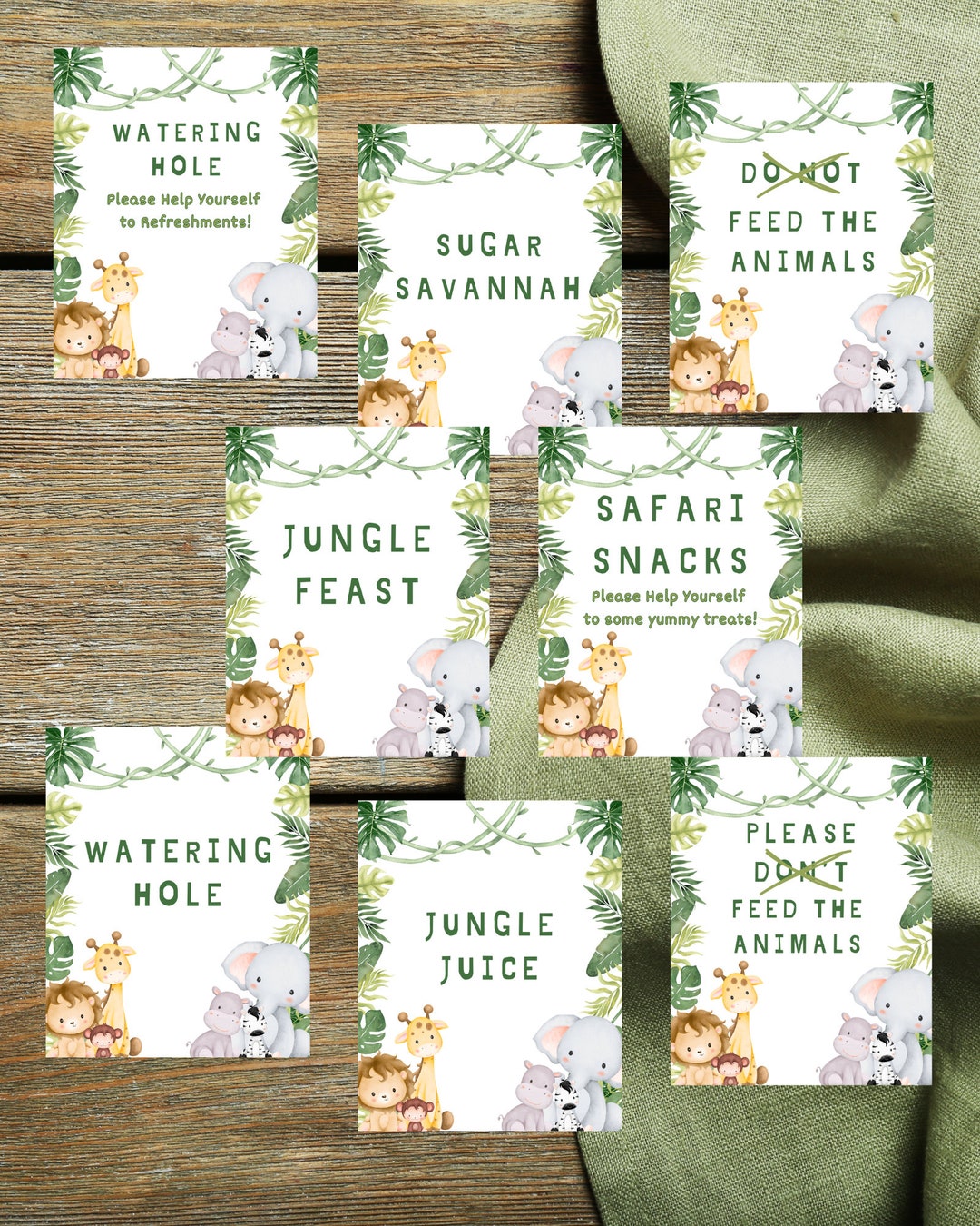 Safari Theme Party Signs - Etsy