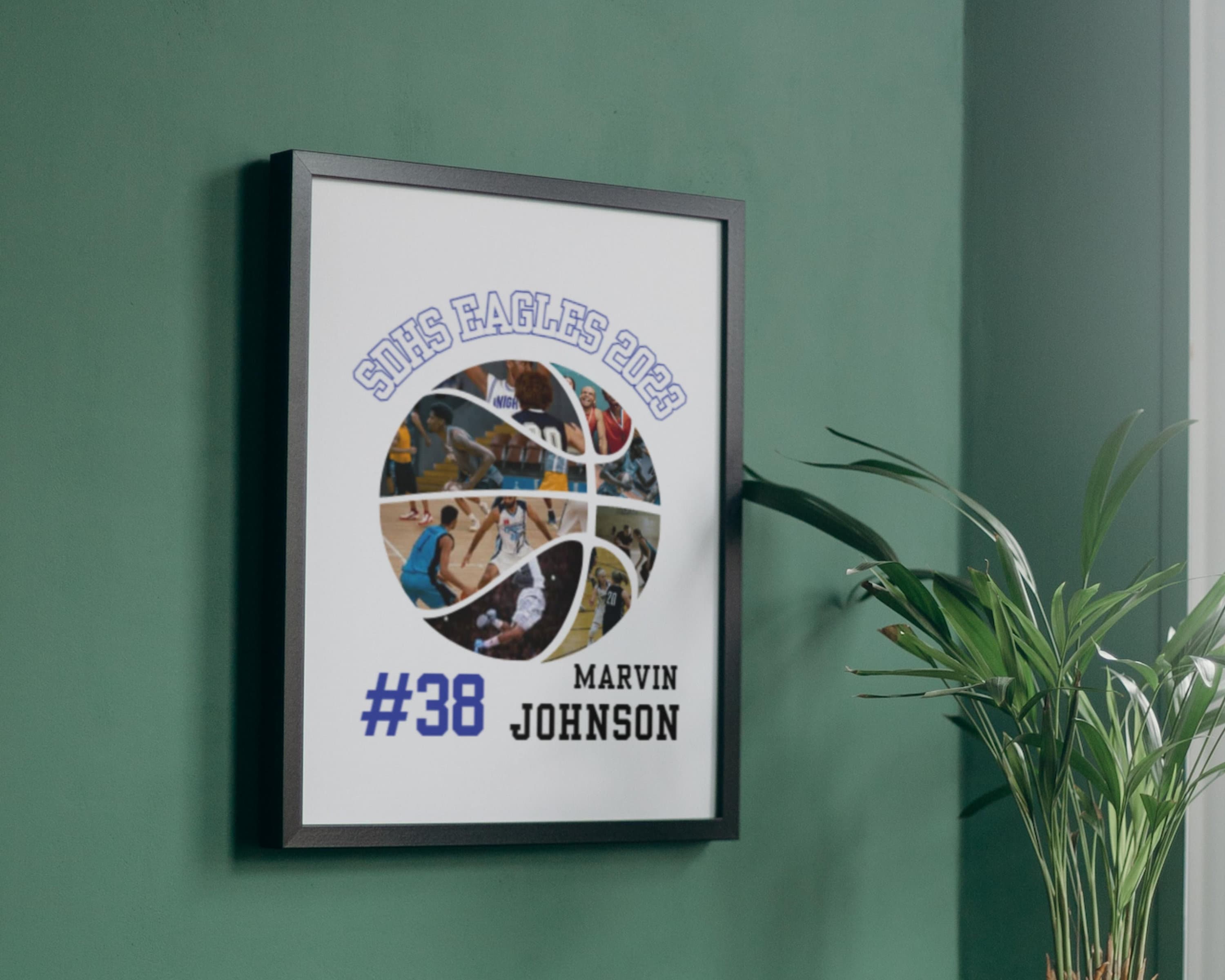 BASKETBALL Photo COLLAGE Canva Template Sports Team Design Basketball ...