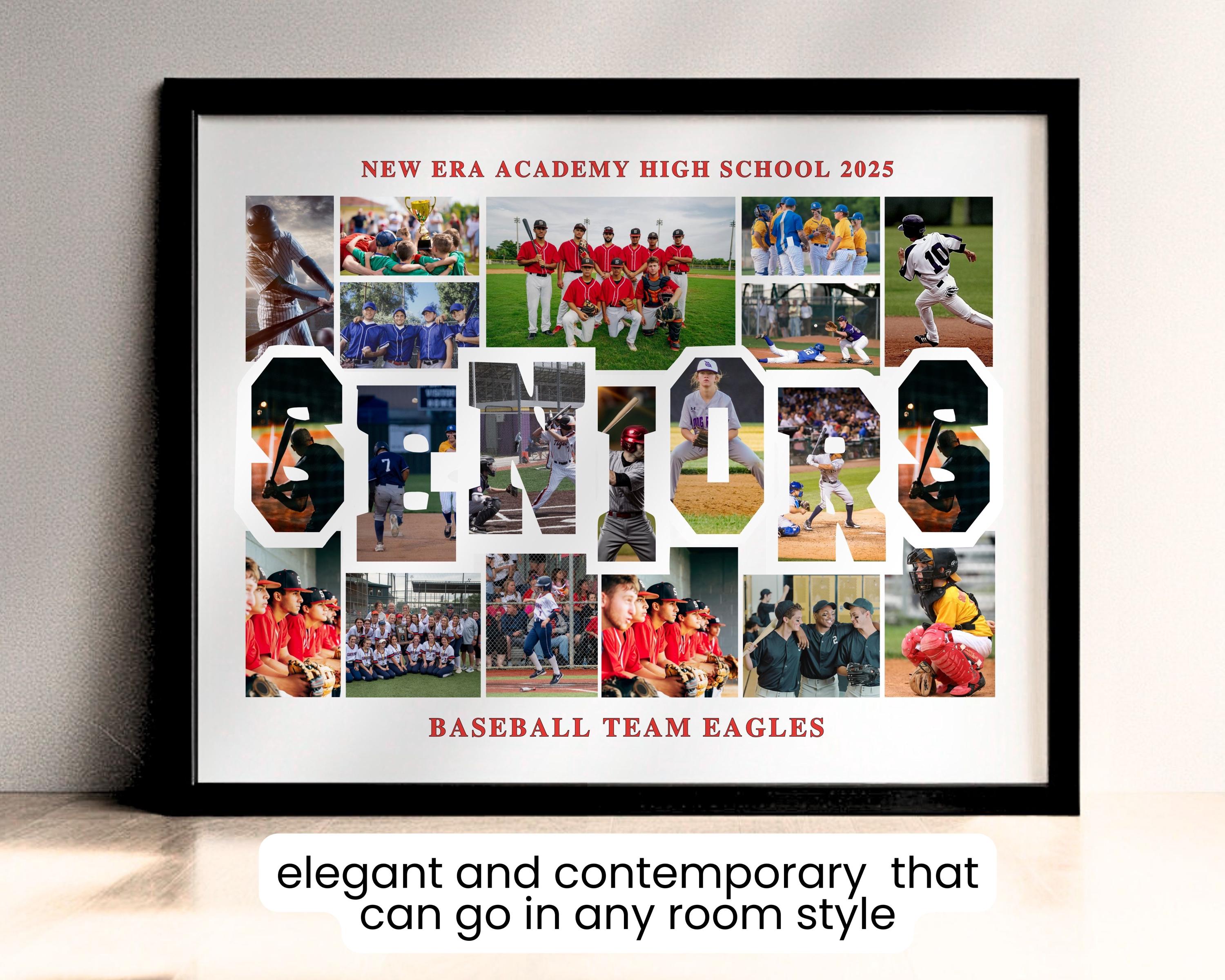 Editable SENIORS Photo Collage Word Frame Canva TEMPLATE, Custom ...