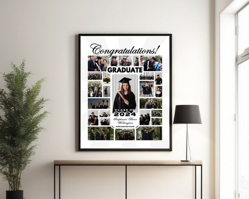 Editable 2024 GRADUATION Photo Collage Poster TEMPLATE, 25-picture ...