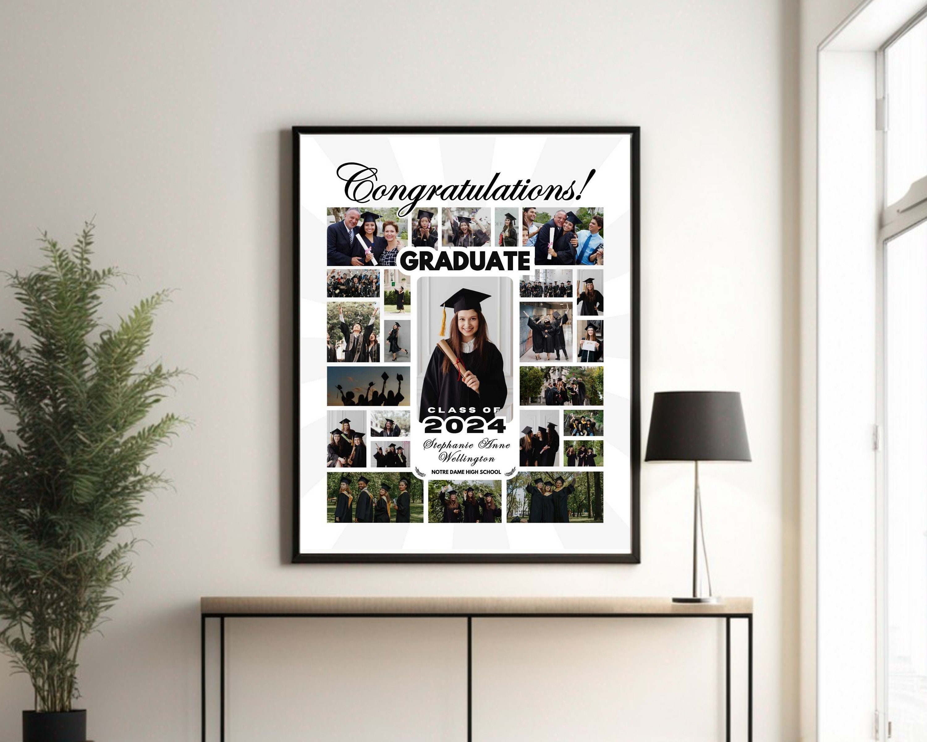 Editable 2024 GRADUATION Photo Collage Poster TEMPLATE, 25-picture ...