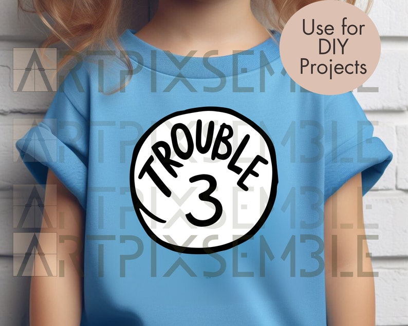 TROUBLE 3 Svg & Png Files Layered SVG / 5000x5000 Pixels Transparent ...