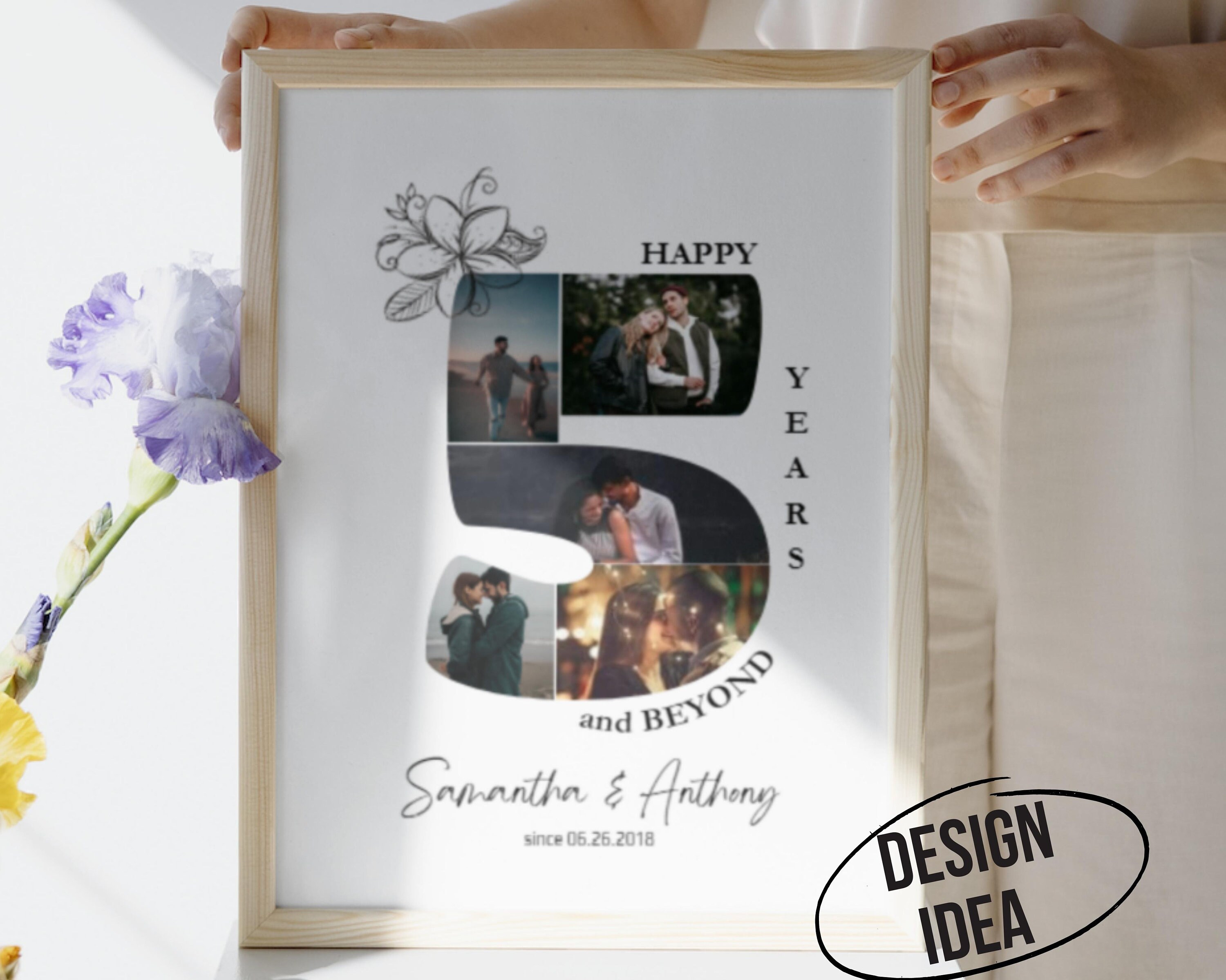 All NUMBER Photo COLLAGE Canva Template Design Poster Banner Custom ...